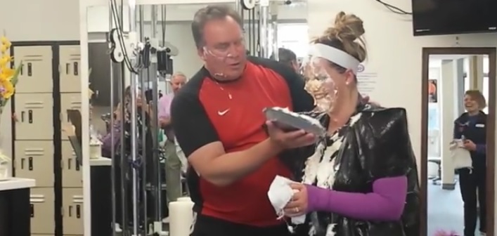 ProActive Rehab staff take pies in the face for Hospice Huntsville ...