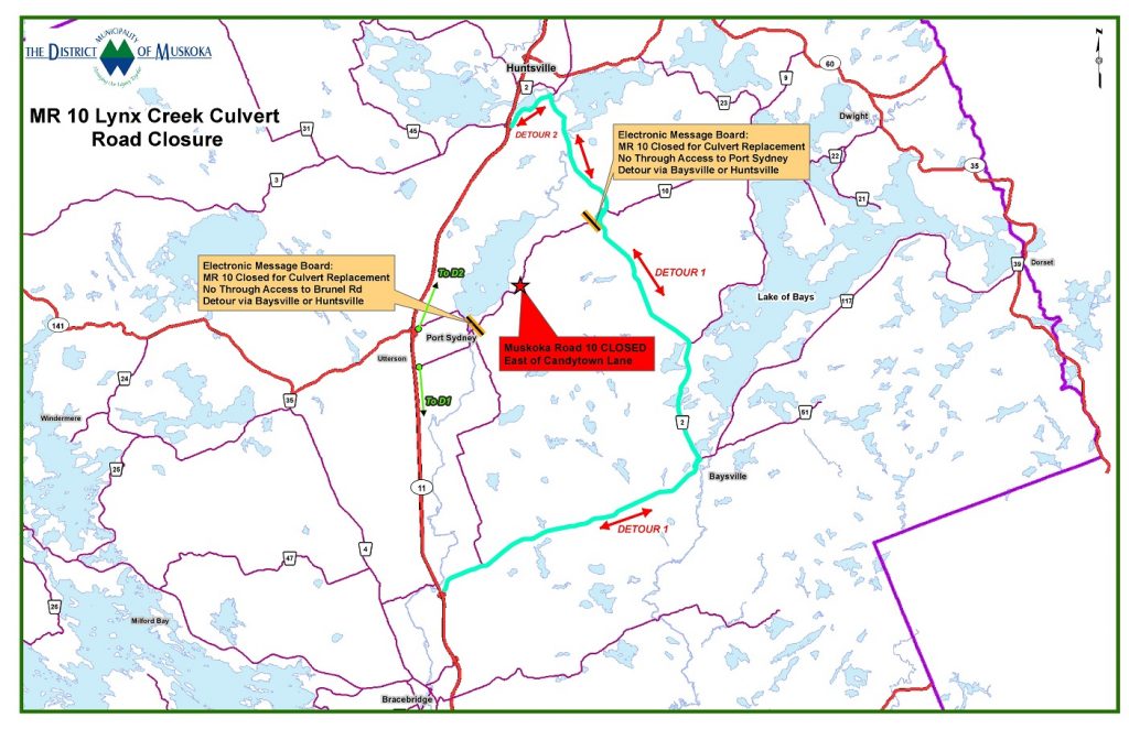 Port Sydney's Lynx Creek culvert (MR10) replacement to begin in October ...