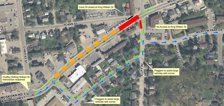 Rolling road closures on King William Street this week - Huntsville Doppler