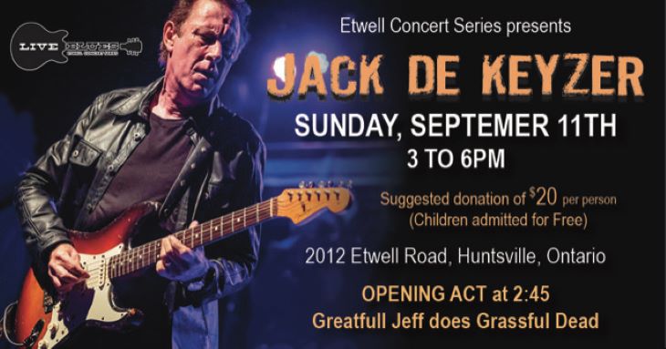 Etwell Concert Series presents Jack de Keyzer on September 11 ...