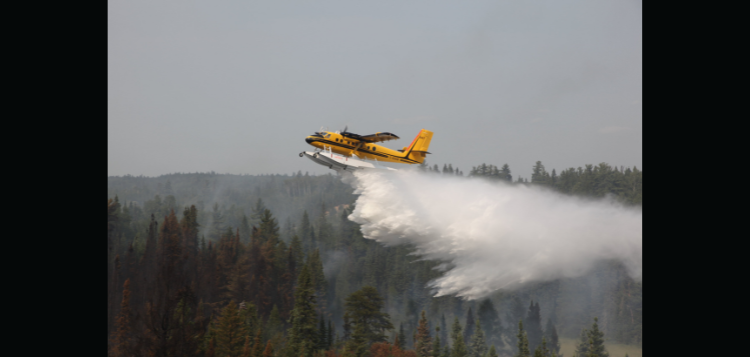 Water bombers combat Parry Sound forest fire - Huntsville Doppler