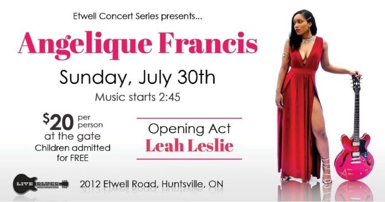 Etwell Concert Series presents Angelique Francis - Huntsville Doppler