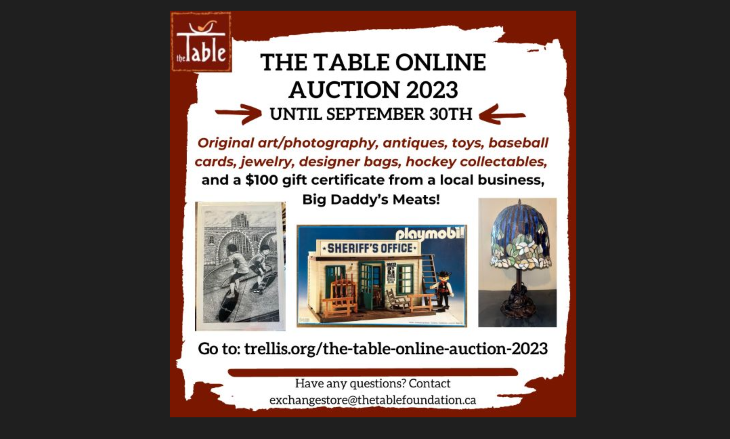 Lots of items at the Table online auction for a worthy cause! - Huntsville Doppler