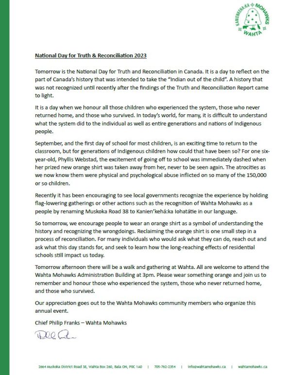 National Day for Truth and Reconciliation in Canada | Letters ...